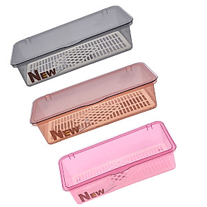 Cabilock Silverware Organizer Utensil Storage Containers 3pcs Plastic Flatware backflow preventer drain backflow preventer flatware holder Storage Trays Utensil Drawer Knife Organizer Storage Drawers