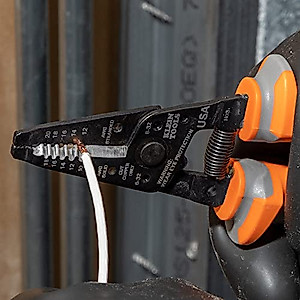 Klein Tools 11055RINS 1000V Insulated Klein Kurve Wire Stripper/Cutter Cuts and Strips 10-18 Solid and 12-20 Stranded AWG Wire