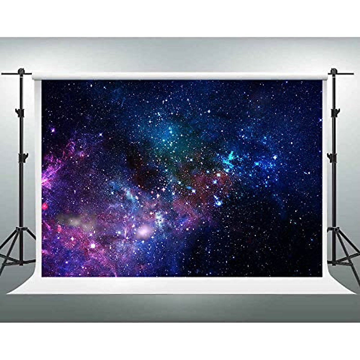 BUTFOBCA 7x5ft Outer Space Backdrop, Starry Galaxy Photo Backdrop, Planet Theme Background for Boy Girl Birthday Party Photography Decorations Banner, Photo Booth Studio Supplies Props(Vinyl)