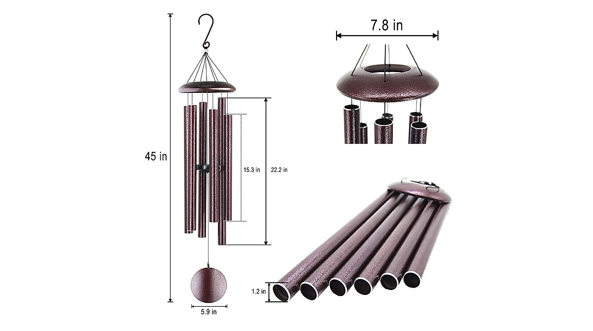 ASTARIN 45" Wind Chimes - Deep Tone Memorial Decor