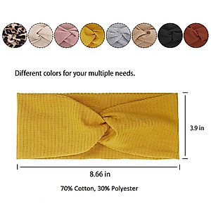 Tobeffect Headbands for Women Non Slip for Short Hair. Yoga Workout Running Sport Elastic Hair Bands for Women's Hair Twist Turban Hair Wrap for Girls