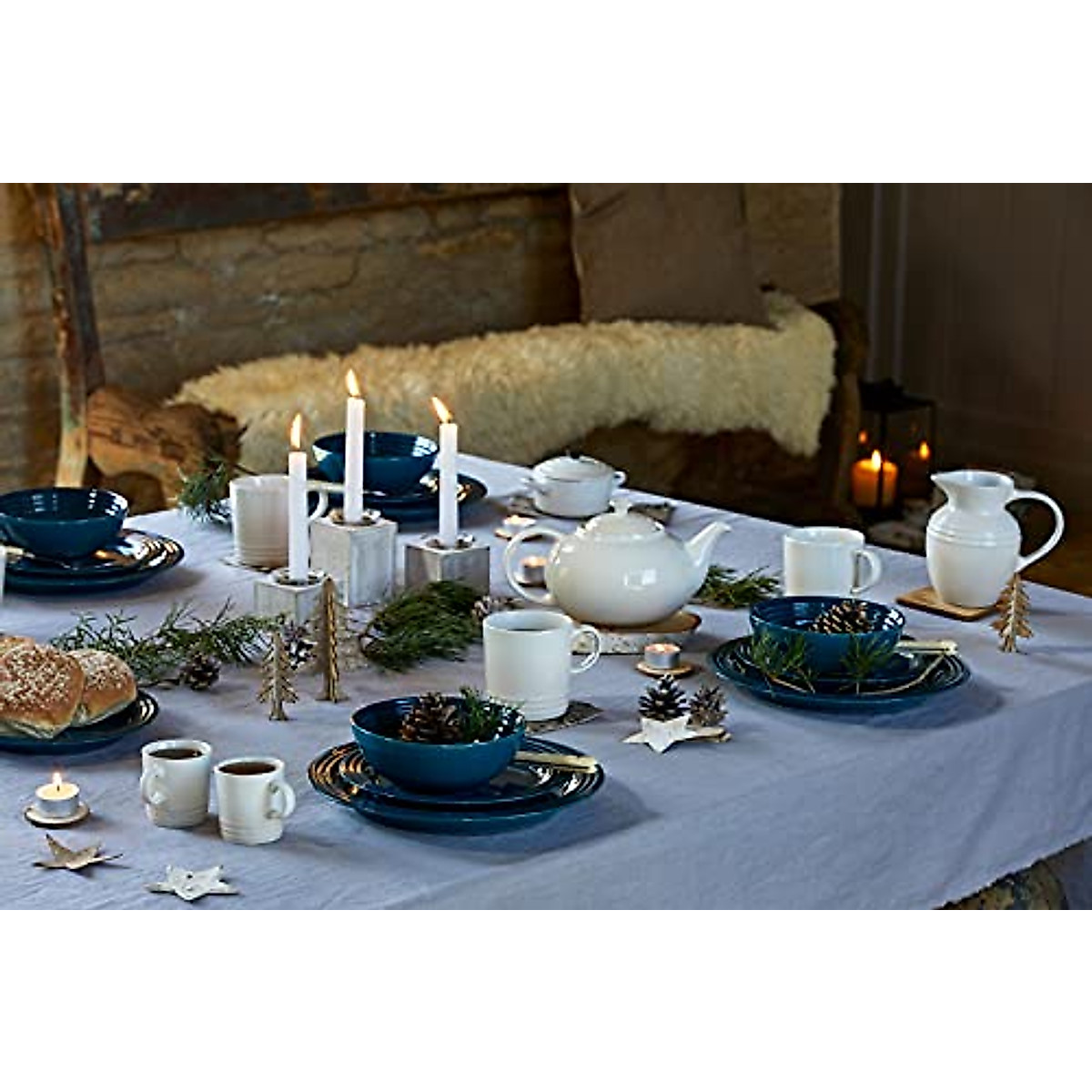 Le Creuset Stoneware Espresso Mug, 3 oz., Meringue (Pack of 2)