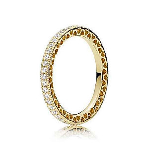 PANDORA Hearts of PANDORA 18k Gold Plated PANDORA Shine™ Collection Ring, Size: EUR-50, US-5-167076CZ-50