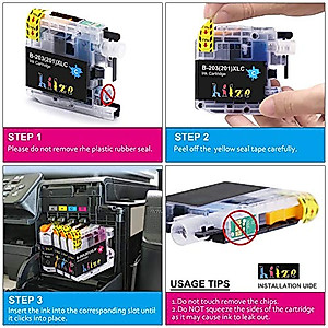 HITZE Compatible Ink Cartridge Replacement for Brother LC203 LC201 LC203XL for Brother MFC J480DW J680DW J885DW J4420DW J485DW J460DW J880DW J4620DW (2 Black, 1 Cyan, 1 Magenta, 1 Yellow, High Yield)