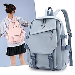 YANGLIU Lightweight School Bag College Solid Color Laptop Backpack for Book Notebook for Men Women Travel bag Bookbag for Boy Girls