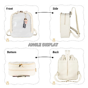 Oweisong Ita Bag Backpack Cat Anime Cosplay Casual Daypack Kawaii Candy Leathe Satchel Clear School Bag for Pins Display