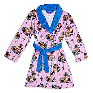 L.O.L. Surprise! OMG Robe with Slippers,LOL OMG Bathrobe Pajama Set,Girls size 10/12