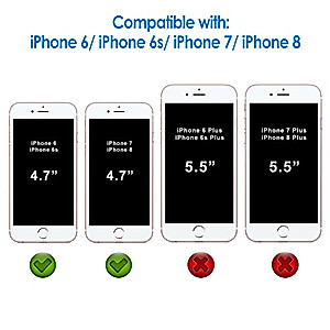 JETech Screen Protector for iPhone 8, iPhone 7, iPhone 6s and iPhone 6, 4.7-Inch, Tempered Glass Film, 2-Pack