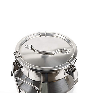 LOYALHEARTDY 20 L /5.3 Gallon 304 Stainless Steel Milk Can, Heavy Duty Milk Transport Cans with Sealed Lid Jug Milk Jug for Milk Storage Transportation (US Stock)