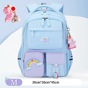 Travel Laptop Backpack Unicorn Waterproof Backpack School Laptop Bag Blue Medium