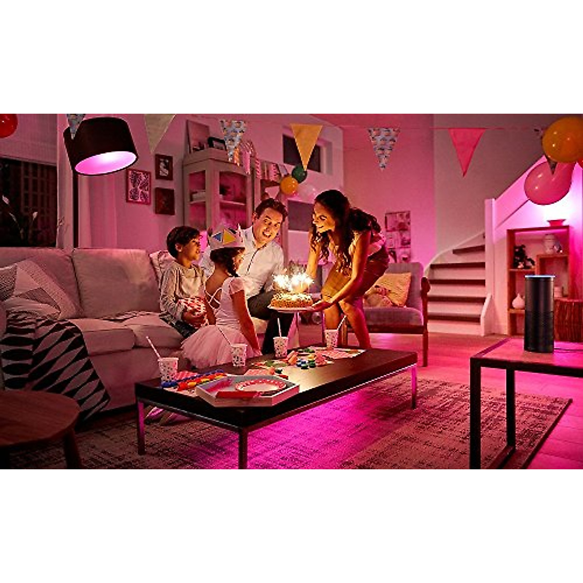 Philips Hue White and Color Ambiance BR30 Starter Kit (Older Model, 3 BR30 Bulbs and Bridge, Compatible with Amazon Alexa, Apple HomeKit and Google Assistant)
