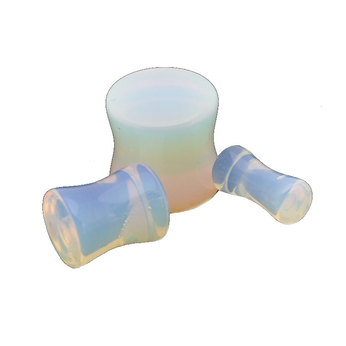Mystic Metals Body Jewelry Opalite Stone Plugs - Sold As a Pair (6g (4mm))
