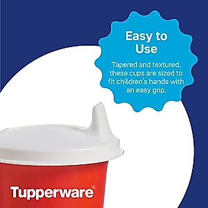 Tupperware Brand Bell Tumblers & Seals - 7 oz (200 mL) - Dishwasher Safe & BPA Free - Durable, Dripless Sippy Cup with Lid for Ages 6-24 Months