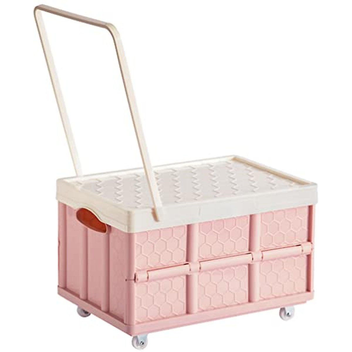 Cabilock Lidded Storage Bin Collapsible Storage Box Stackable Clothes Storage Box With Wheel