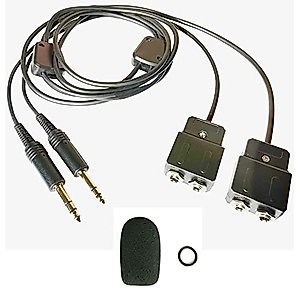 UFQ GAM-GA2F General Aviation Headset Splitter-GA Splitter for 2 headsets Free with a Super high Density Sponge with O Ring