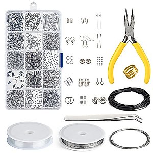 KUUQA Jewelry Making Kit Jewelry Findings Starter Kit Jewelry Beading Making and Repair Tools Kit