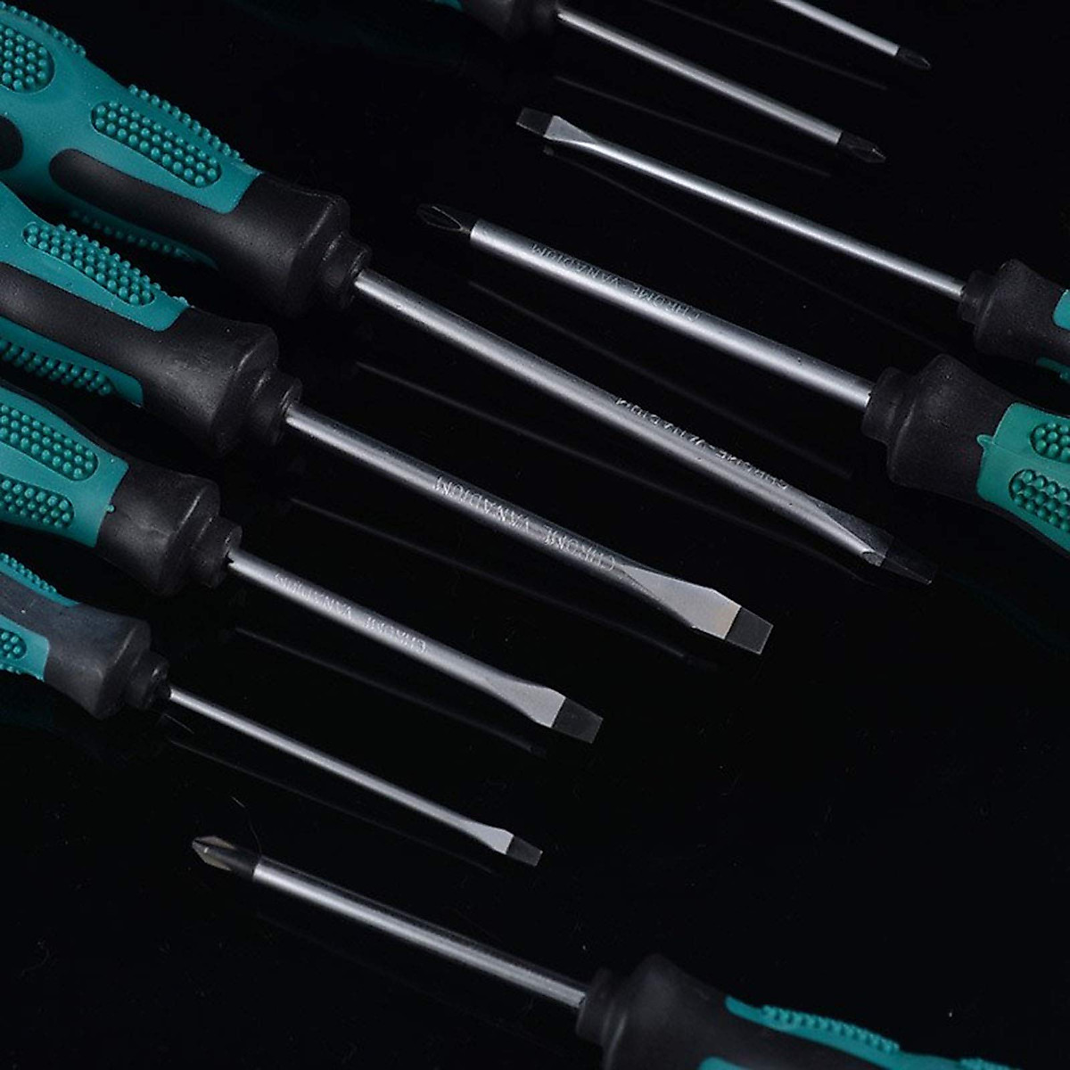 ZRSJ Screwdriver Set, 9pcs Phillips Slotted Screwdriver Set Magnetic Head Repair Tool Kit Manual Repair Tool (Size : Nine-Piece Set)