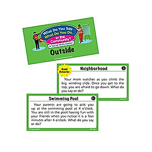 Super Duper Publications | What Do You Say... What Do You Do...® in The Community? Social Skills Board Game | 1-6 Players, Ages 5-12