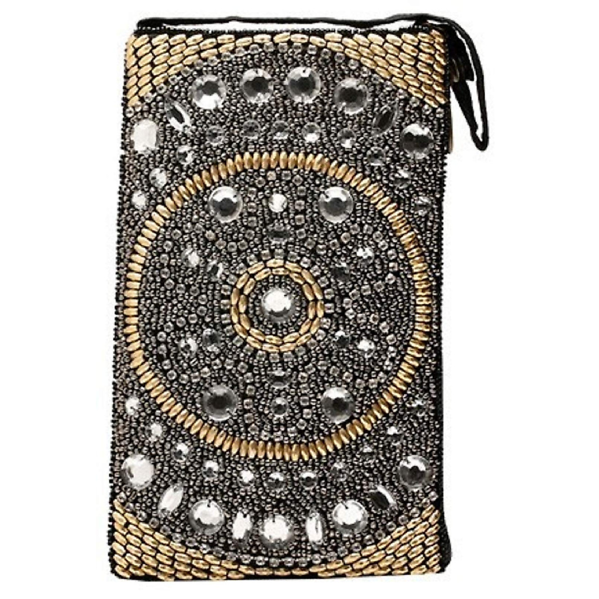 Bamboo Trading Company SHB352 Flower Club Bag, 7-inch Height, Silver