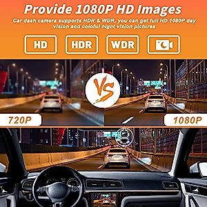Hikity USB DVR On-Dash Camera - Loop Recording Dashcam with 32GB SD Card 24H Parking Mode Dash Camera for Cars Driving Recorder LDWS FCWS G-Sensor Dash Cam for Android Radio Stereo GPS DVD