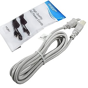 HQRP 10ft AC Power Cord Compatible with Energy e:XL-S12, ESW-C10, V-SW-10 Powered Subwoofer Mains Cable White, UL Listed