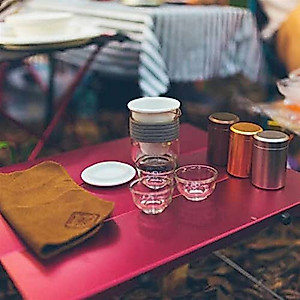 SUNESA Portable Picnic Table Outdoor Mini Aluminum Folding Table Folding Picnic Camping Table Portable Ultra Light Outdoor Dining Table Foldable Camping Table