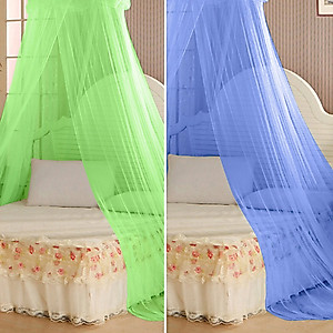 loinhgeo-Bed Mosquito Net for Holiday Indoor Elegent Lace House Bedding Decor Sweet Round Bed Canopy Dome Mosquito Net - Pink