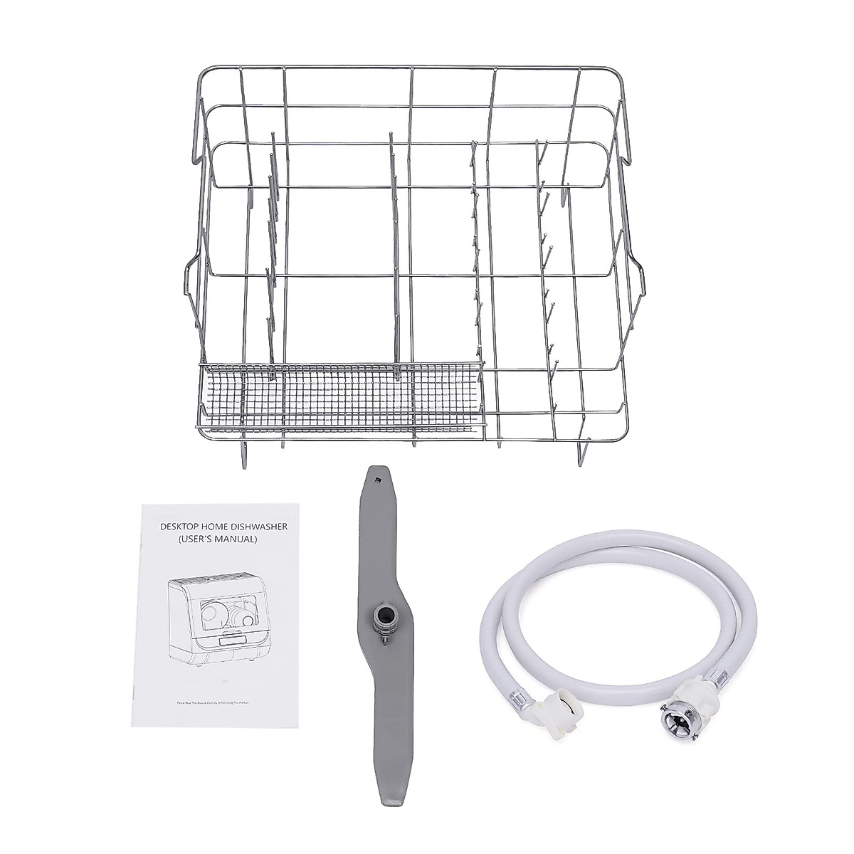 YIYIONCE Portable Countertop Dishwasher, 360 Degree Automatic Dishwasher, 3 Washing Programs Dishwasher, Portable Washer Machine and Dryer, Large Capacity for Home Small Apartment (Gray) | US STOCK