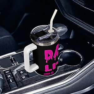 Daddy's Little Slut Insulated Tumbler 40 Oz Stainless Steel Double Wall Vacuum Travel Mug Large Volume Car Cup with Straw Handle