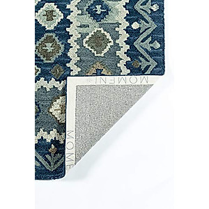 Momeni Tangier Wool Hand Tufted Traditional Indoor Area Rug, Blue, 8' X 11'