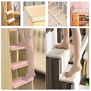 Vakerga Bunk Bed Ladder Pads Ladder Pads, Self-Adhesive Foam Padding Bunk Bed Ladder Cover Traction Treads for Ladder & Stair Edge