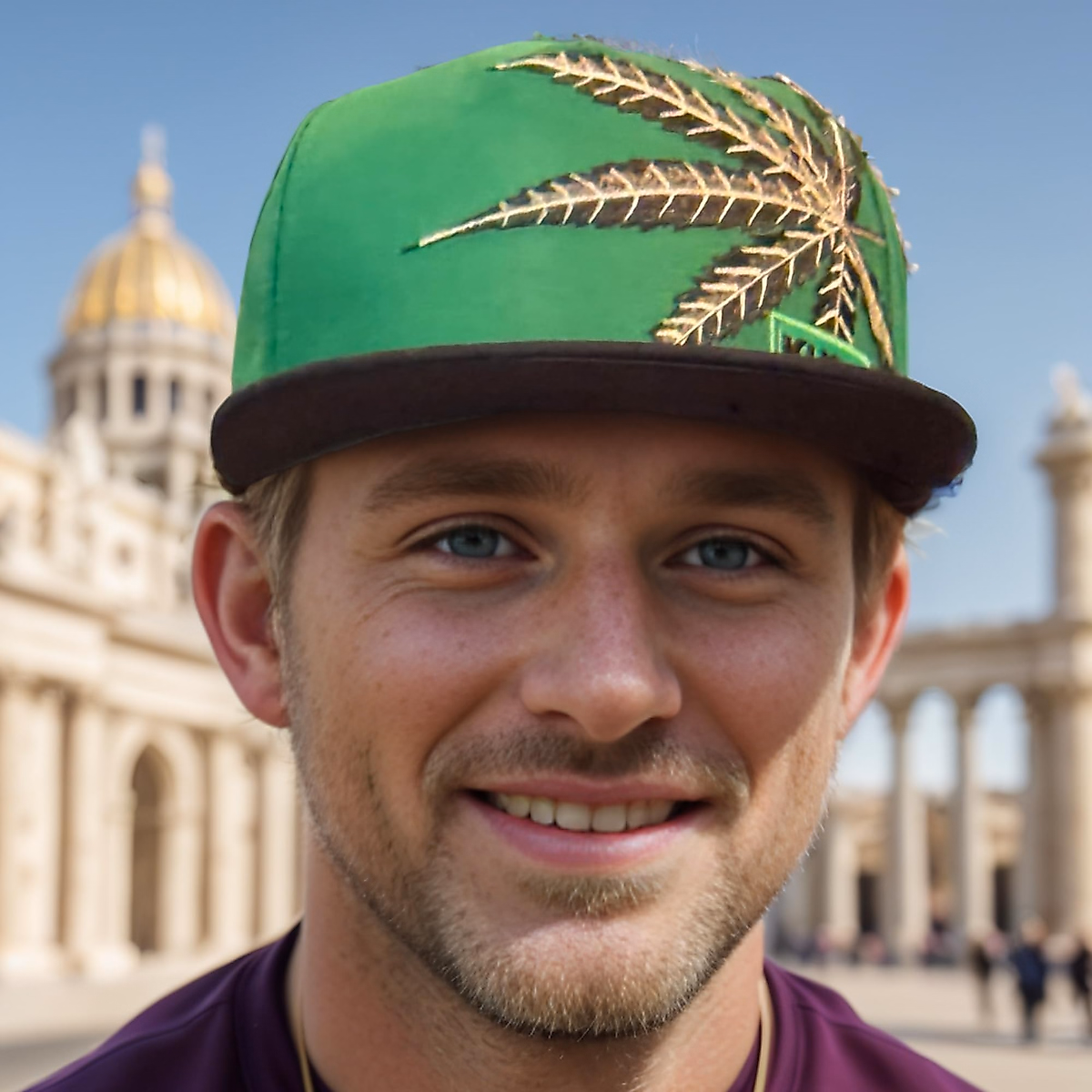 Popfizzy Men’s Weed Hat, Pot Leaf Hats, Marijuana Mesh Snapback Cap, Cannabis Baseball Caps, Weed Gifts for Stoners