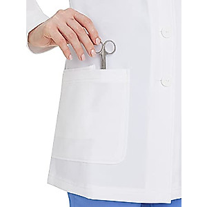 Healing Hands Lab Coat Women 3 Pocket Full Sleeve Mid-Length 5053 Faith The White Coat Minimalist Collection White XS