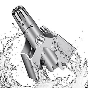 KEDSUM Professional Portable Manual Nose & Ear Hair Trimmer, No Batteries Required, Stainless Steel Nose Hair Remover for Men & Women,Come with a Fingernail Clipper