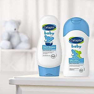 Cetaphil Baby Shampoo and Body Wash with Organic Calendula, 7.8 Fl Oz, Hypoallergenic, Tear Free, Soap Free, Ideal for Everyday Use