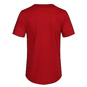 COOFANDY Mens Baseball Jersey Button Down Shirts Sports Hipster Hip Hop Uniforms Men Women Jersey (Red,Large)