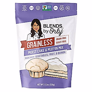 Grainless Grain Free Cake and Muffin Mix - Baking Mix for Grain-Less Cup Cakes, Grain Free Muffins | Gluten Free, Soy Free, Corn Free, Nut Free, Vegan, Paleo Friendly, OU Kosher, 1 Pack