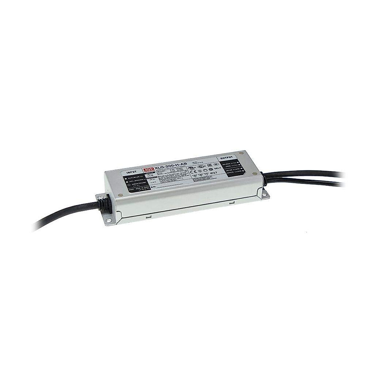 Mean Well XLG-200-H-AB LED Power Supply CP 200W 27-56V 3.5A, Io Adj by Potmeter, Dimming with 0-10V PWM R, Wire Leads, 100-305VACin