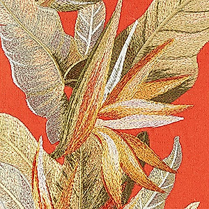 Tommy Bahama Throw Pillow Soft Cotton Bedding, Stylish Tropical Home Decor, 20 in x 20 in, Birds of Paradise Orange