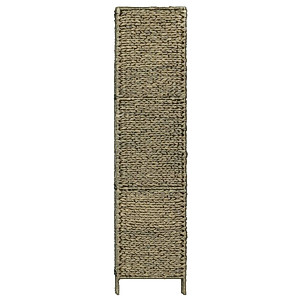 4-Panel Room Divider Brown 60.6"x63" Water Hyacinth,Freestanding Folding Screens Privacy Screen Wall Divider Portable Suitable forHome Office Restaurant Bedroom