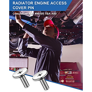 Vomika Lower Engine Cover Pin Screws - Premium Radiator Access Cover Pin Clips, Splash Shield Bolt Screw Fastener Clip - 14 Pieces, Compatible with Honda Civic, Accord, CRV, Acura