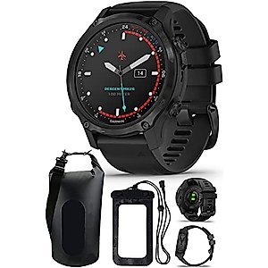 Garmin Descent Mk2S (Carbon Gray DLC/Black) GPS Divers Computer Watch Diver's Bundle | Includes PlayBetter Dry Bag Set | Wrist-Based HR, 6 Dive Modes, ABC Sensors | Diving Smartwatch | 010-02403-06