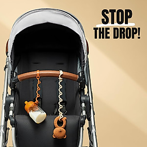 Smack Fun-Toy Straps for baby - Keep toy, bottle & pacifier Off The Floor - Great for Stroller, High Chair and Car Seat - 2-Pack(Tradewinds)