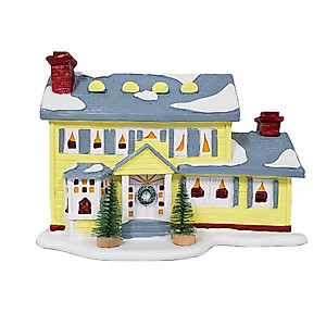 Lamacun Christmas Scene Decorations Village Street View Garden Decorations Snowman Figurine Crafts Resin Decorations LED Ornaments Ornaments
