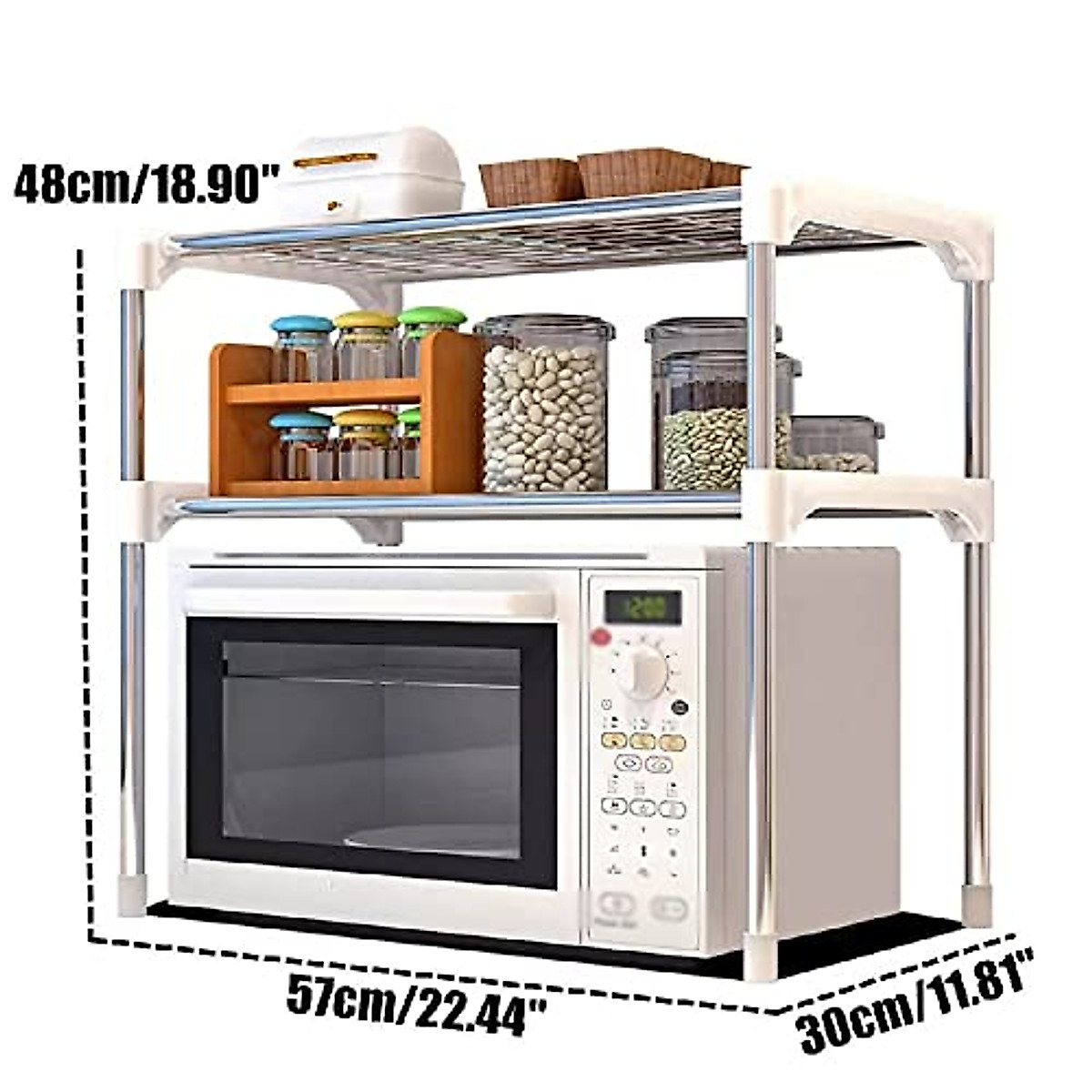 MBBJM Multi-Functional Microwave Oven Shelf Rack Standing Kitchen Storage Holders Home Towels Rack Storage Shelve