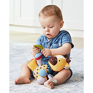 Skip Hop Bandana Buddies Baby Activity and Teething Toy with Multi-Sensory Rattle and Textures, Giraffe