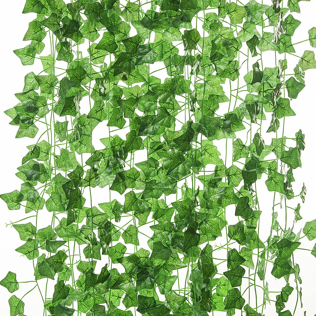 TOTOGA 12 Strands Artificial Ivy Leaf Fake Plants Vine Hanging Garland for Wall Home Wedding Decor