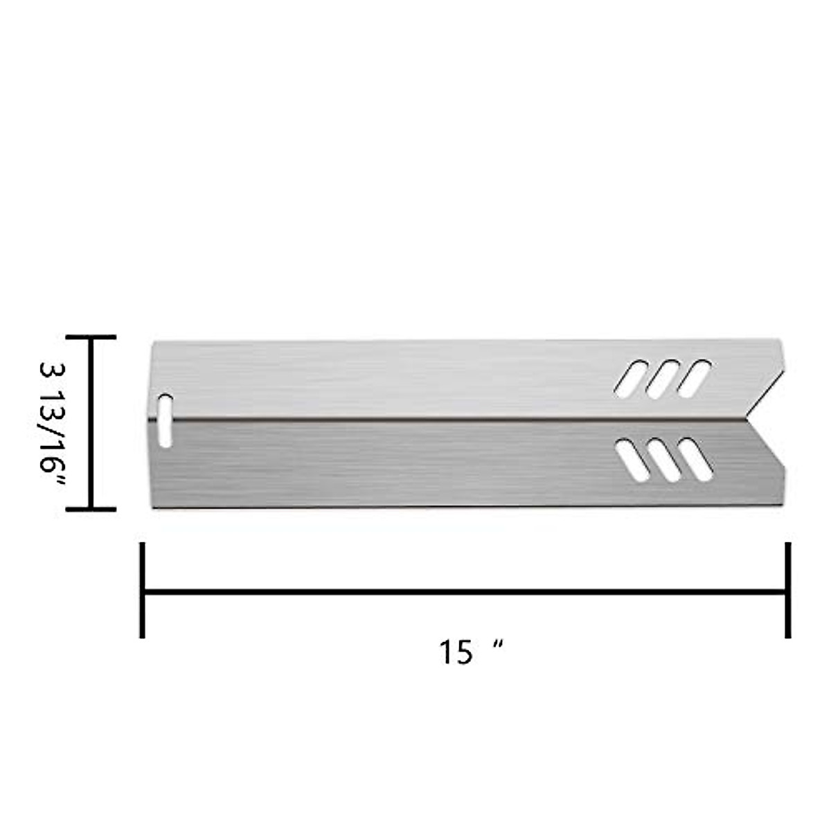 Kalomo 15 Inch Grill Heat Plates Shield Burner Covers Flame Guards, BBQ Gas Grill Replacement Parts for Dyna-Glo DGF493BNP DGF510SBP, Backyard GBC1460W BY13-101-001-13, Uniflame GBC1059WB, BHG Model