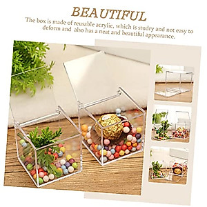 Garneck 6pcs Boxes Jewelry Storage Box Clear Cake Containers Mini Containers Snackle Box Container Clear Boxes for Favors Clear Organizer Box Acrylic Gift Cube Empty Boxes Wedding Supply