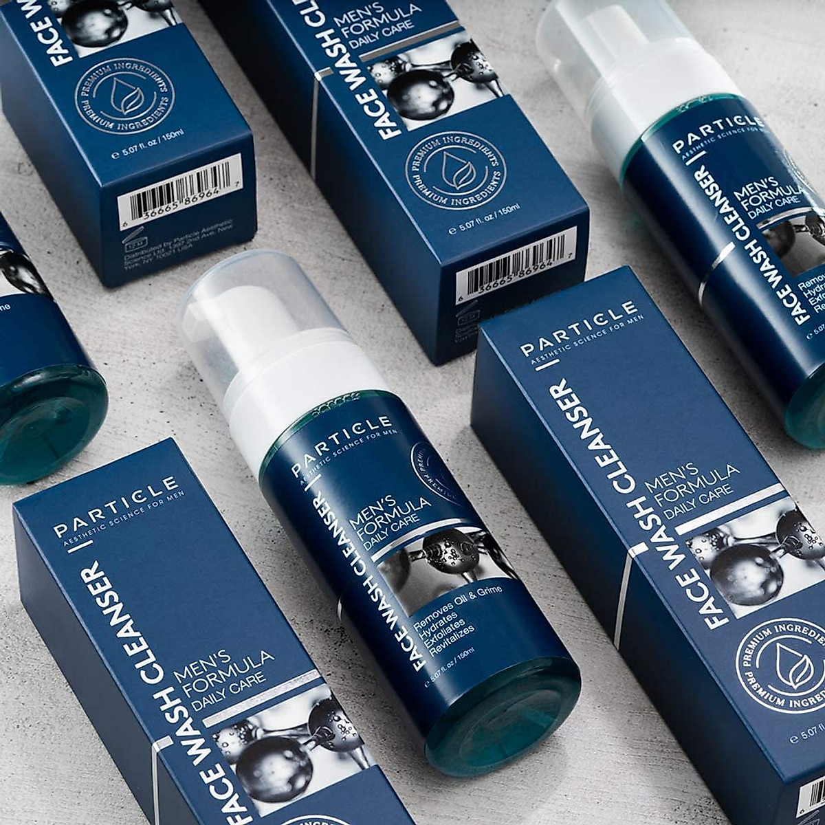 Particle Mens Face Wash - Anti Aging Face Cleanser for Men (5.07 Oz) - Daily Moisturizing Face Wash for Men - Revitalizes, Hydrates & Soothes, All Skin Types & All Ages